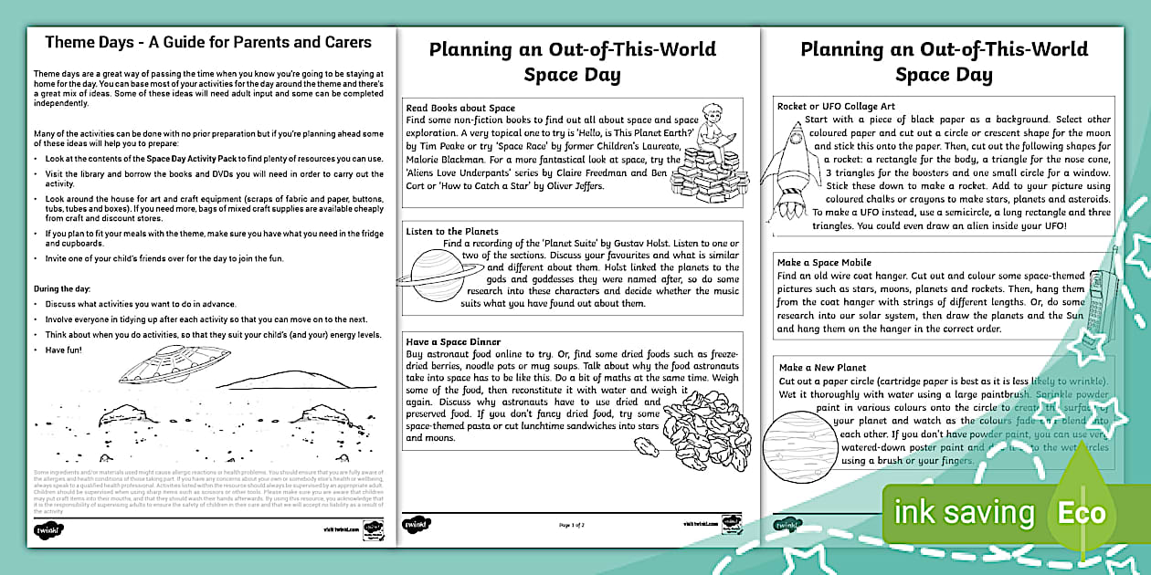 Space Theme Day Ideas (Teacher-Made) - Twinkl