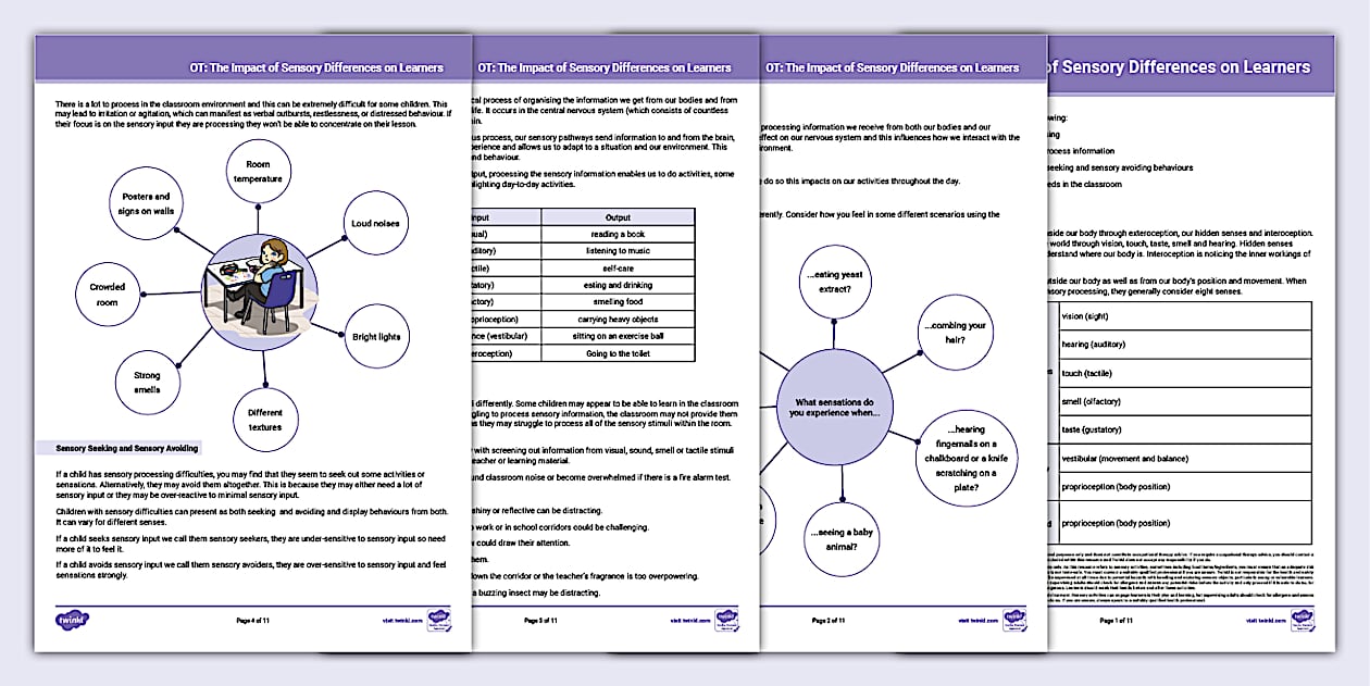 OT: The Impact of Sensory Differences on Learners - Twinkl