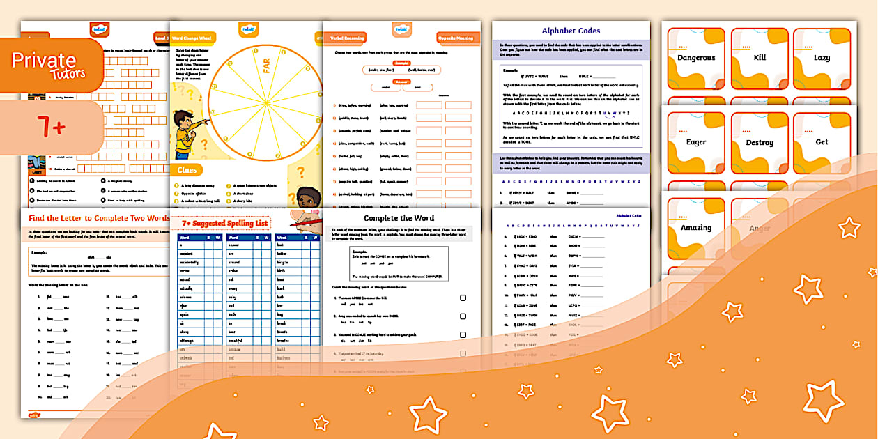 7+ Verbal Reasoning Pack (teacher made) - Twinkl