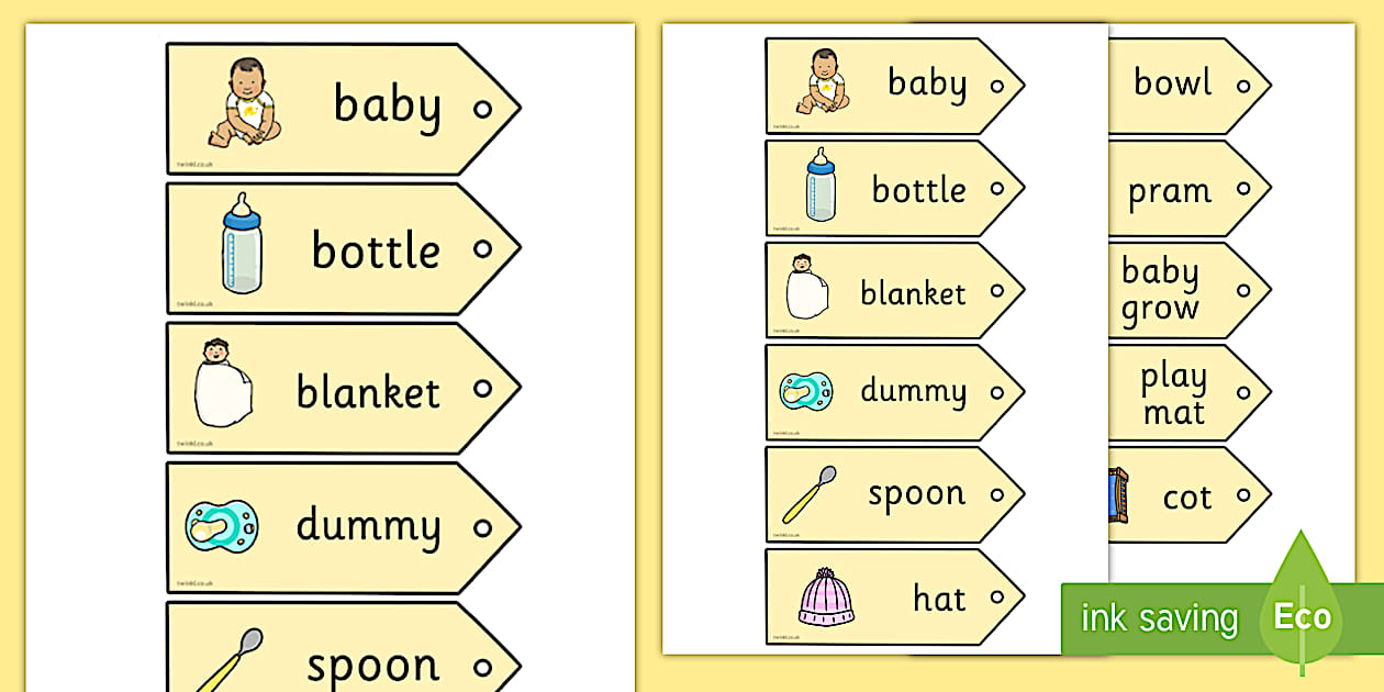 Baby Labels (Teacher-Made) - Twinkl