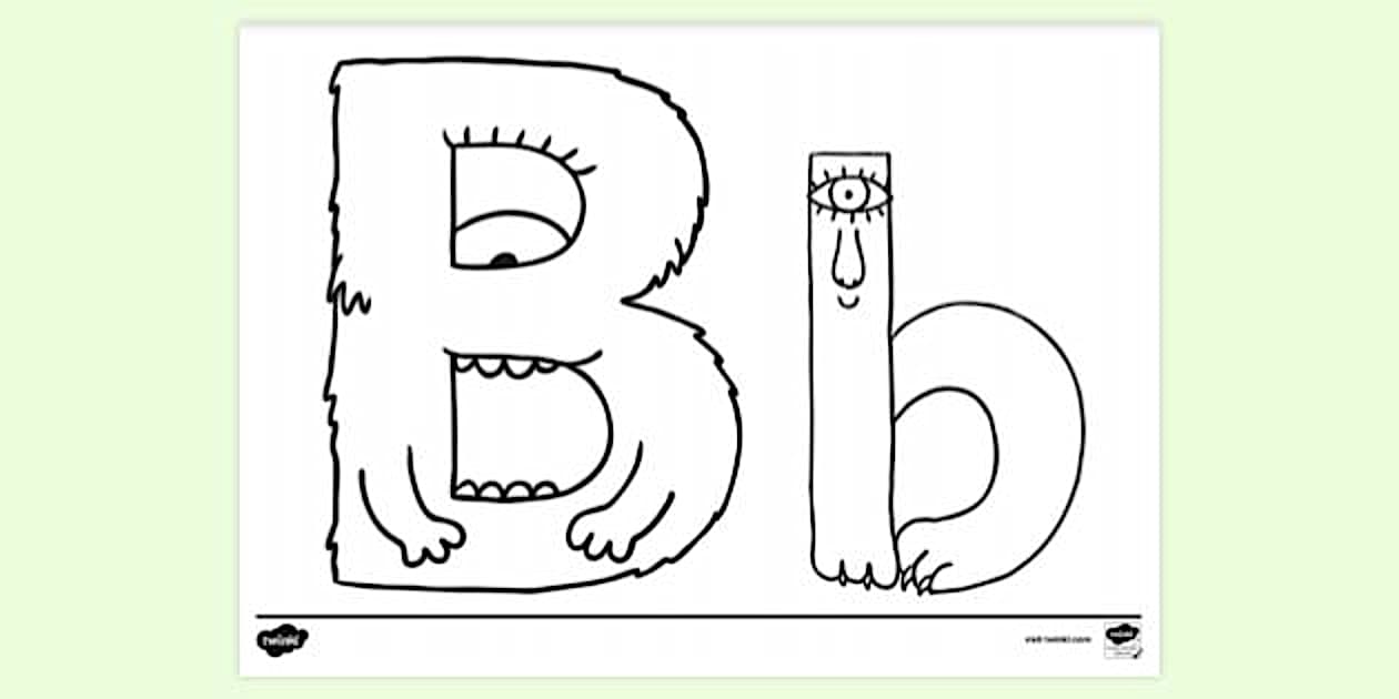 Letter B Colouring | Colouring Sheets (Teacher-Made)