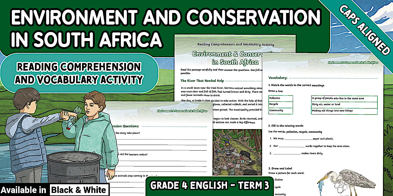 Gr 4 Eng T3 - Conservation in SA - Reading Comp and Vocab