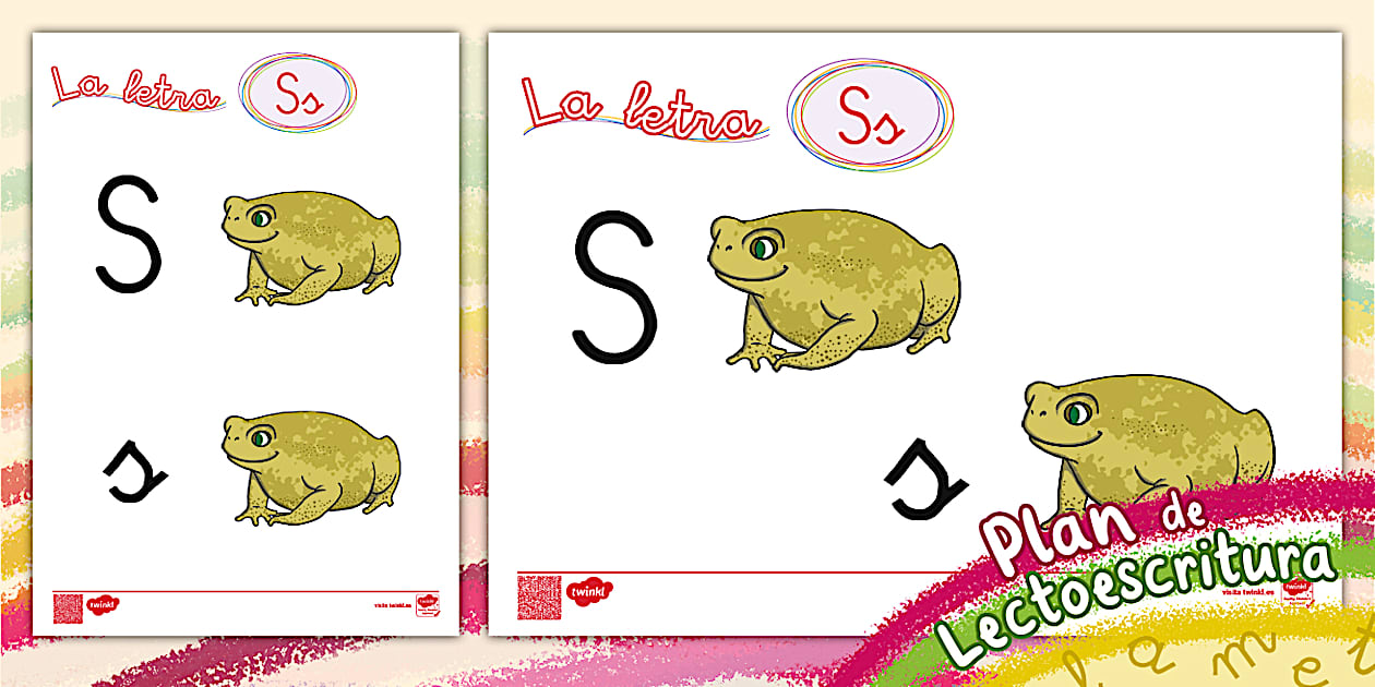 Plan de lectoescritura: La letra S - Póster - Twinkl