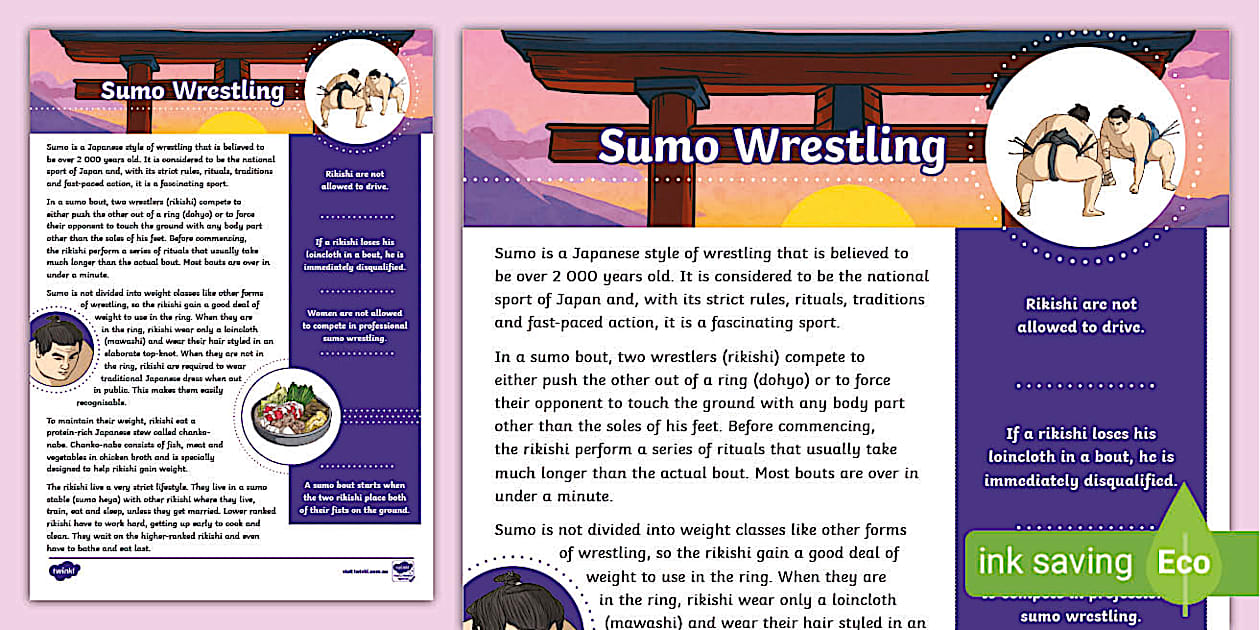 Sumo Wrestling Fact File