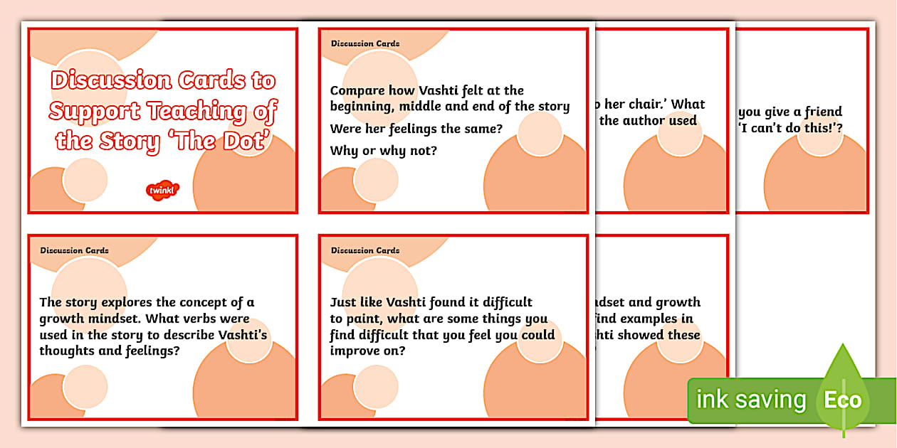 Discussion Cards to Support Teaching of the Story the Dot