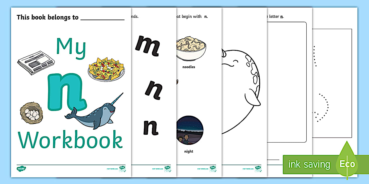 My Letter 'n' Workbook (K1) (teacher made) - Twinkl