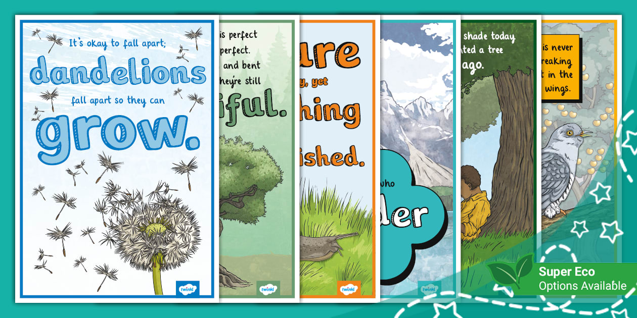 Nature-Themed Inspirational Posters (teacher made) - Twinkl