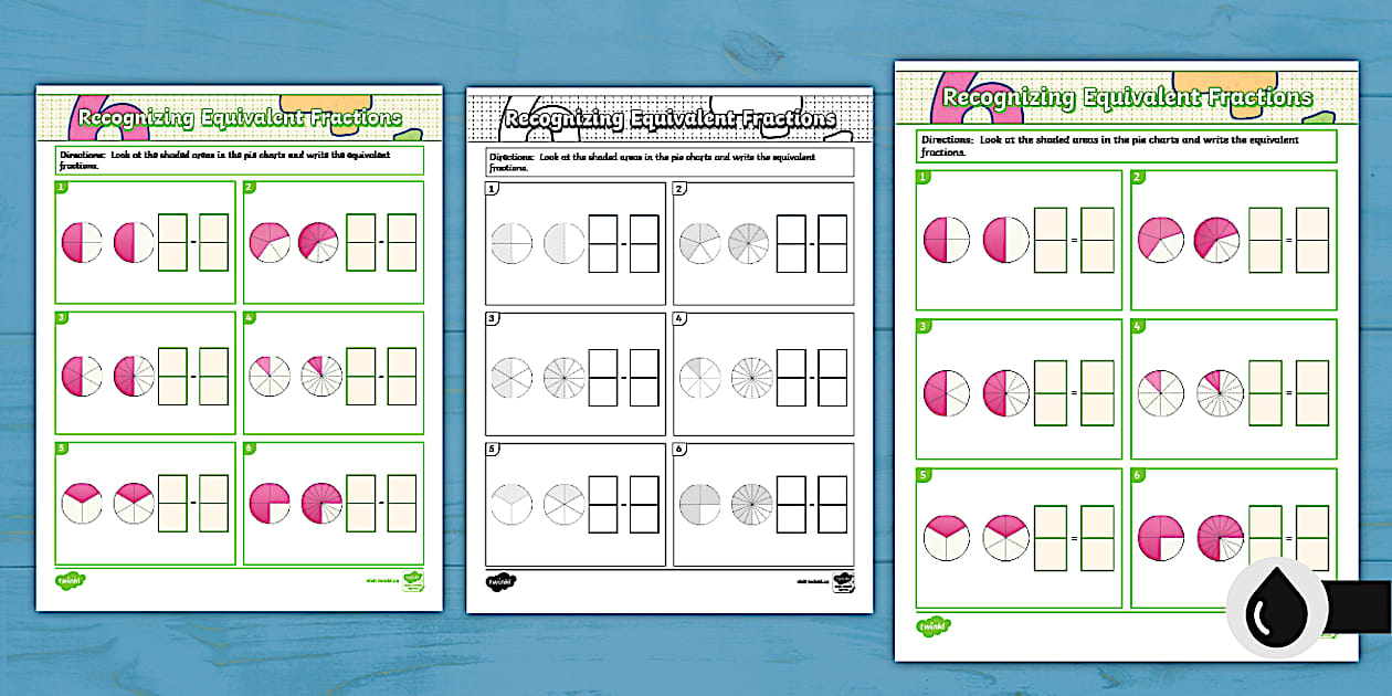 Recognizing Equivalent Fractions Gr. 5 Activity Sheet