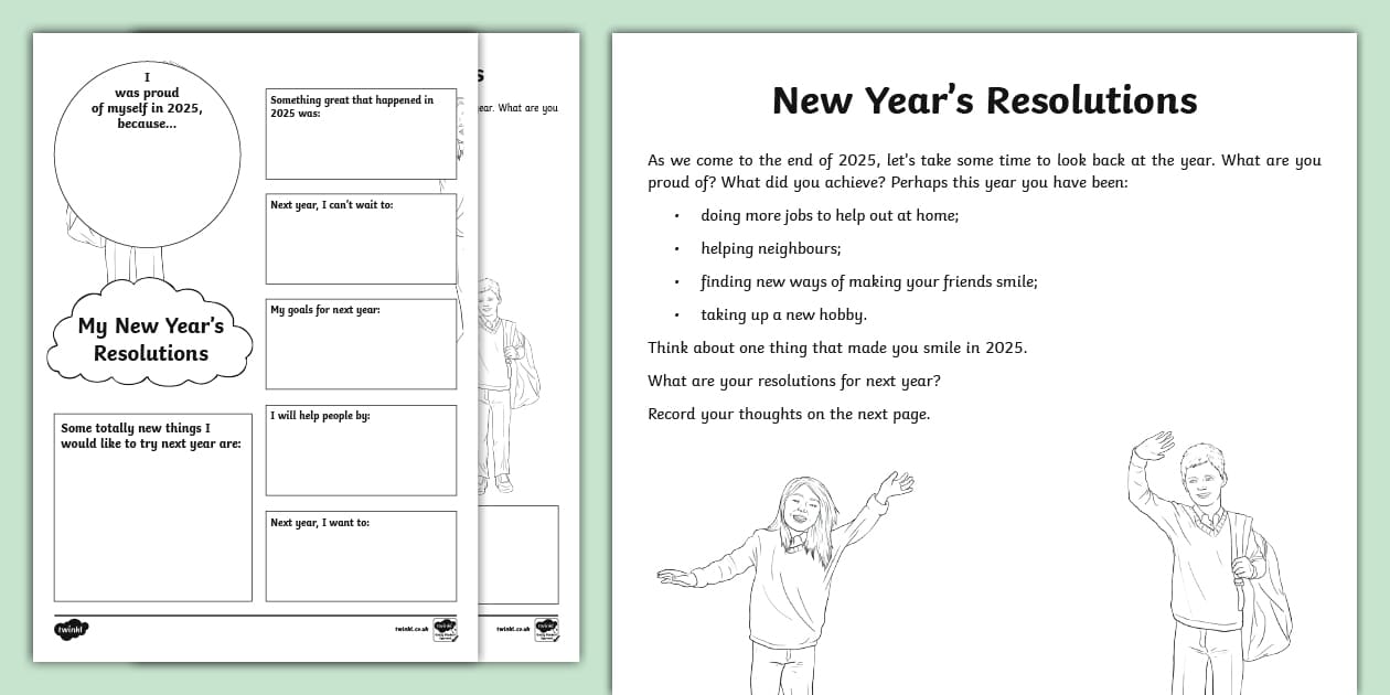 New Year's Resolutions (teacher made) - Twinkl