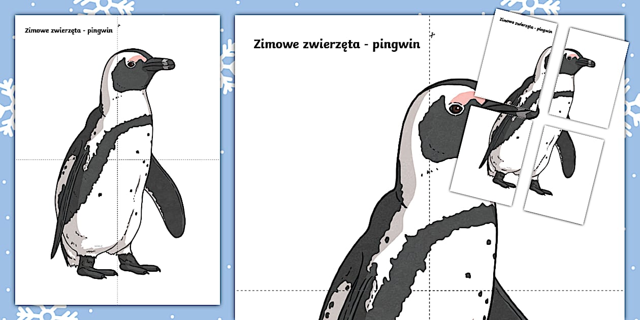 Zimowe zwierzęta | Pingwin | Puzzle
