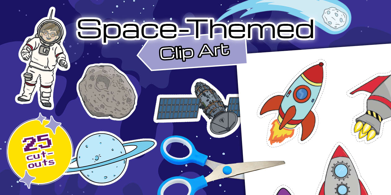Space-Themed Clip Art Display Pack