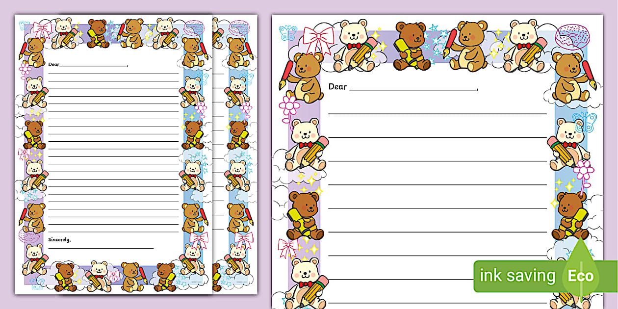 Friendly Letter Template – Foundation to Year 2 - Twinkl