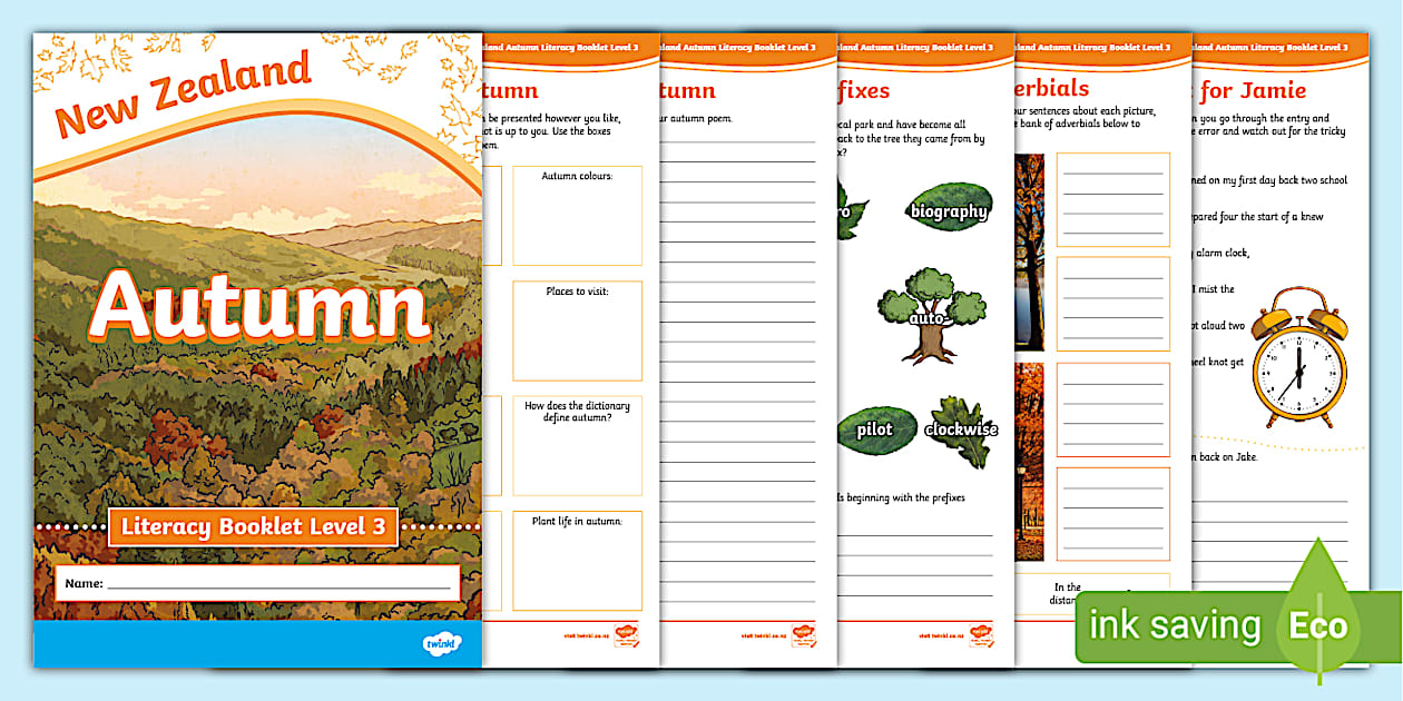 Level 3 Autumn Literacy Activity Booklet (teacher made)