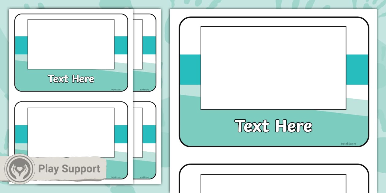 Gentle Wave Playful Classroom Editable Blank Resource Box Labels