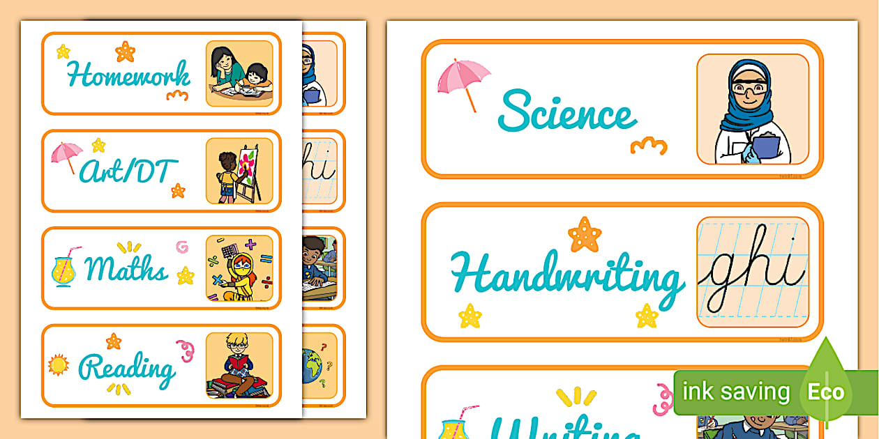 Summer Vibes Book Labels (teacher made) - Twinkl