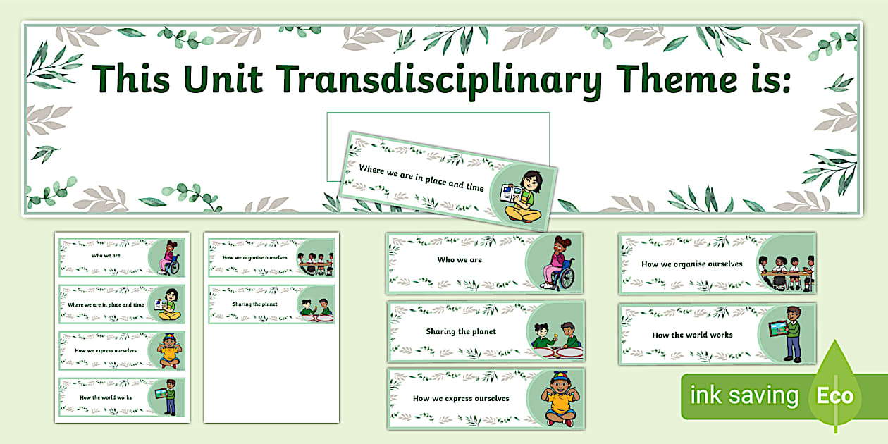 Botanical-Themed PYP transdisciplinary themes Display pack