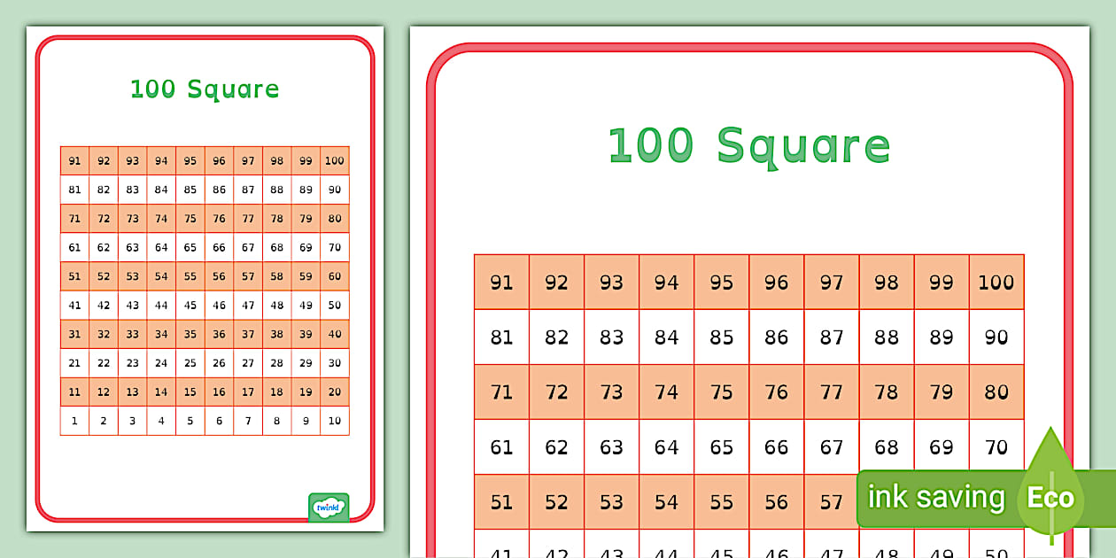 100 Square (Dyslexia) (teacher made) - Twinkl