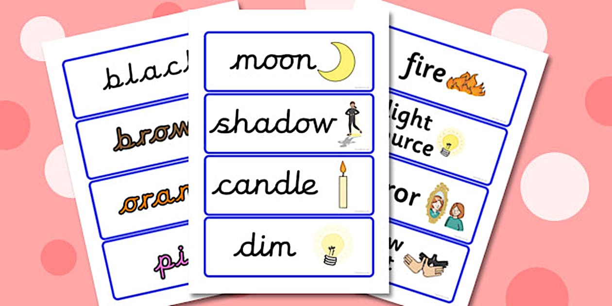 👉 Light and Colour Topic Word Cards (New Lower) - Twinkl