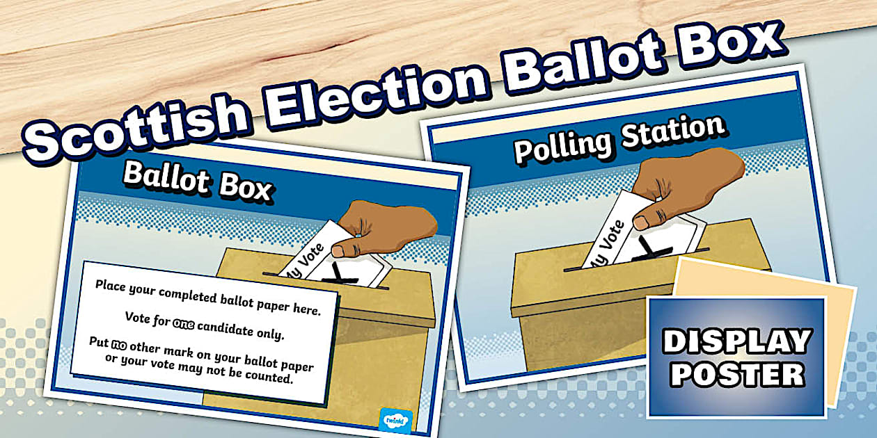 Scottish Election Ballot Box Poster