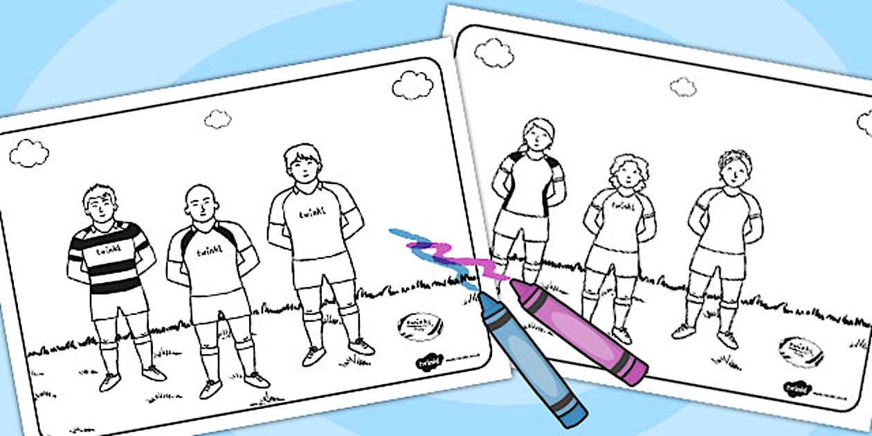 NRL Colouring Pages | Rugby Players | Primary Resource