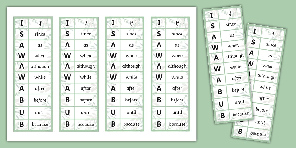 Muted Botanical Themed I SAW A WABUB Bookmarks - Twinkl