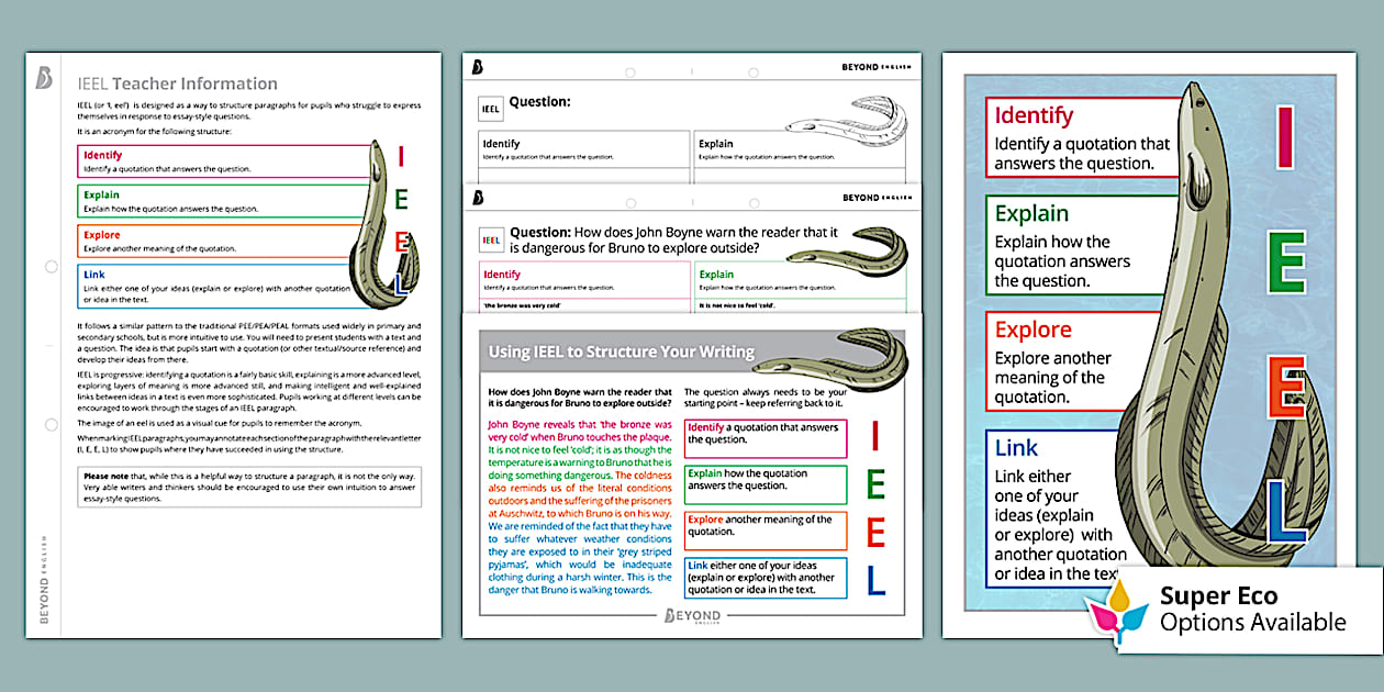 Structuring a Response Using IEEL Pack | Beyond - Twinkl