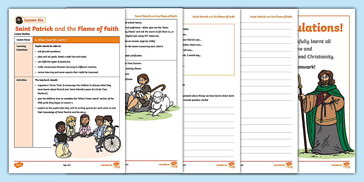 Saint Patrick Flame Faith Shared Education Lesson Plan Six