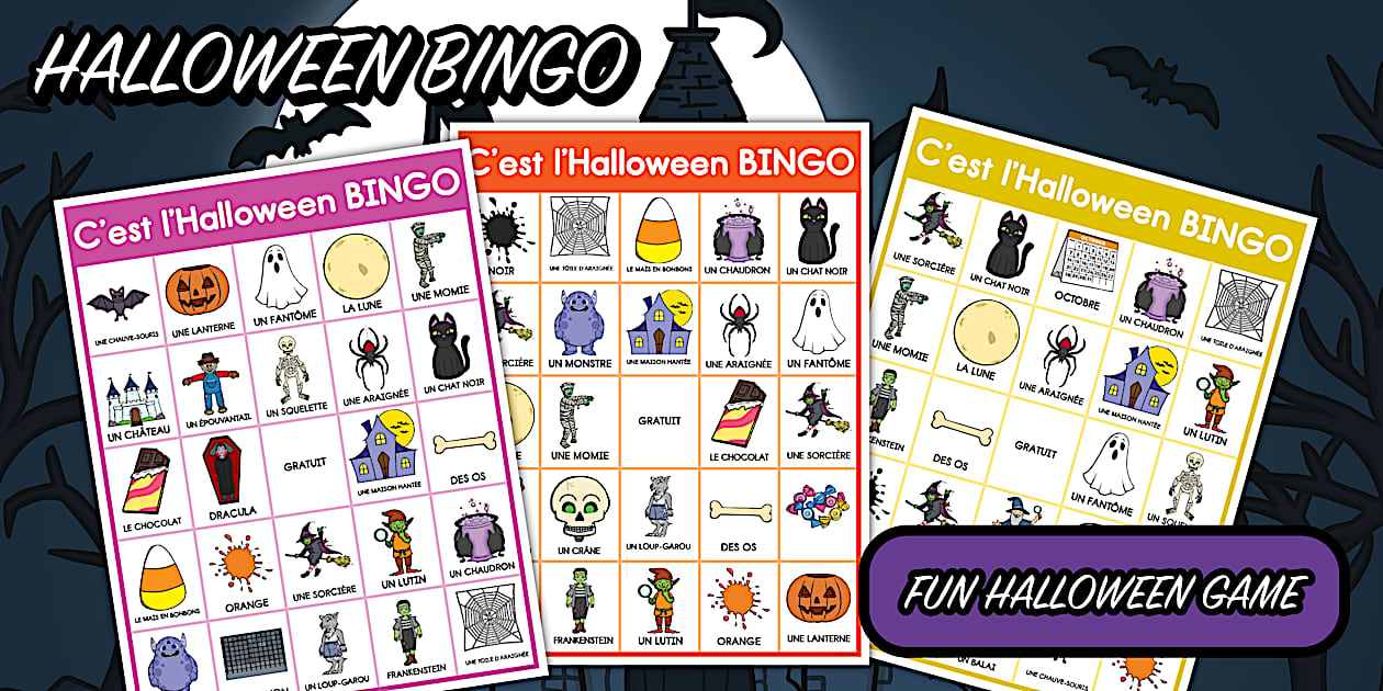 Halloween Bingo Printable French