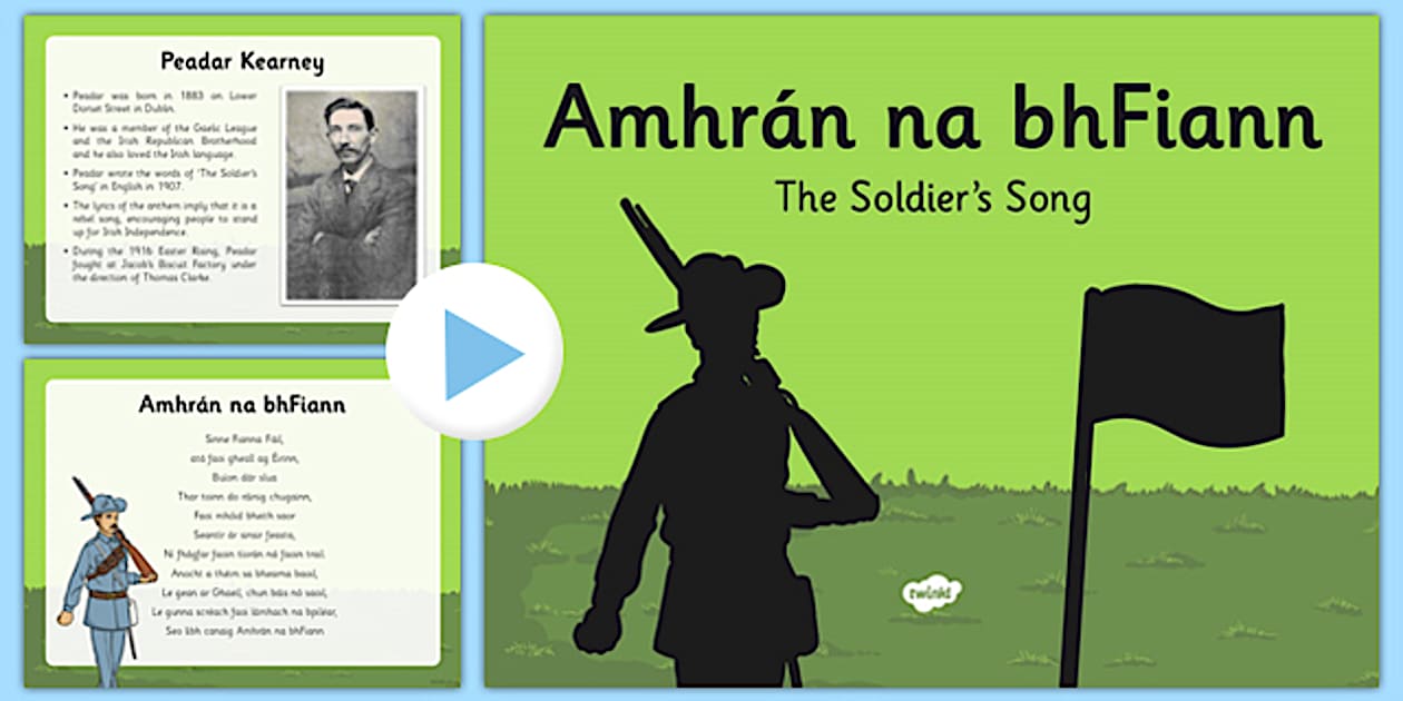 Irish National Anthem Lyrics | Acmhainní Gaeilge | Twinkl