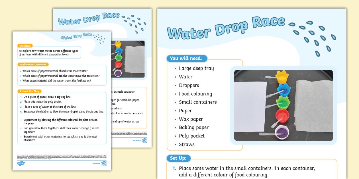 Water Drop Race (teacher made) - Twinkl