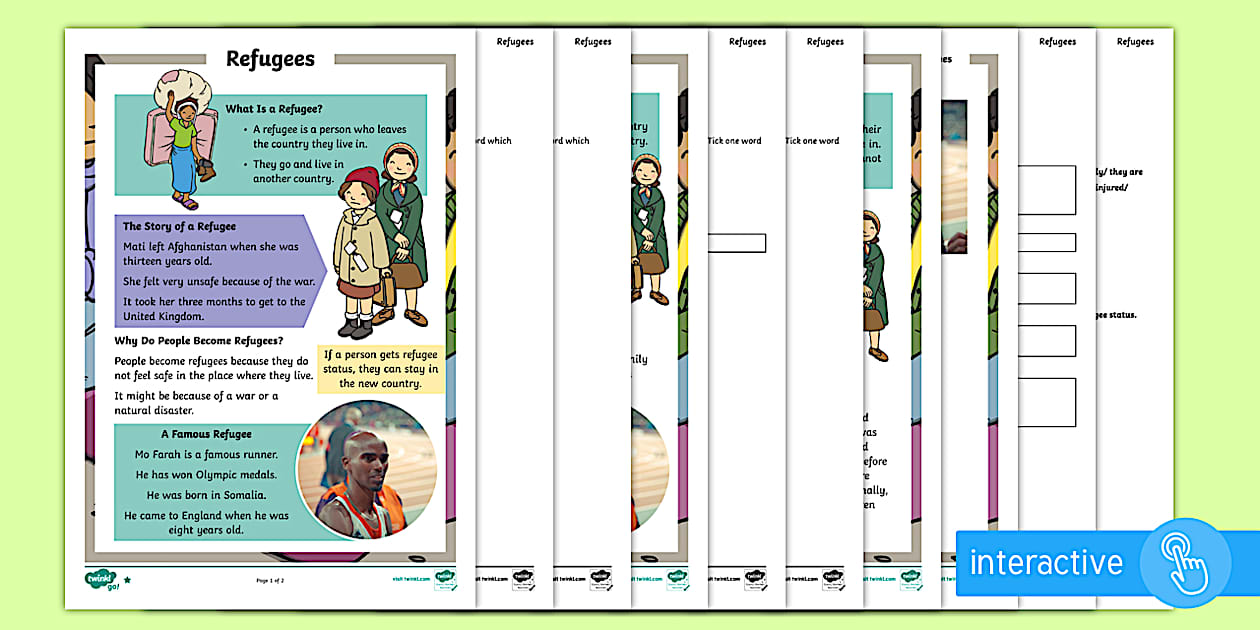 KS1 Refugee Differentiated Comprehension Worksheets - Twinkl