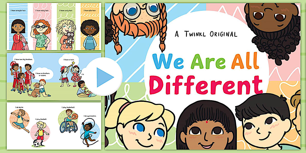 We Are All Different PowerPoint - All About Me Story Books EYFS
