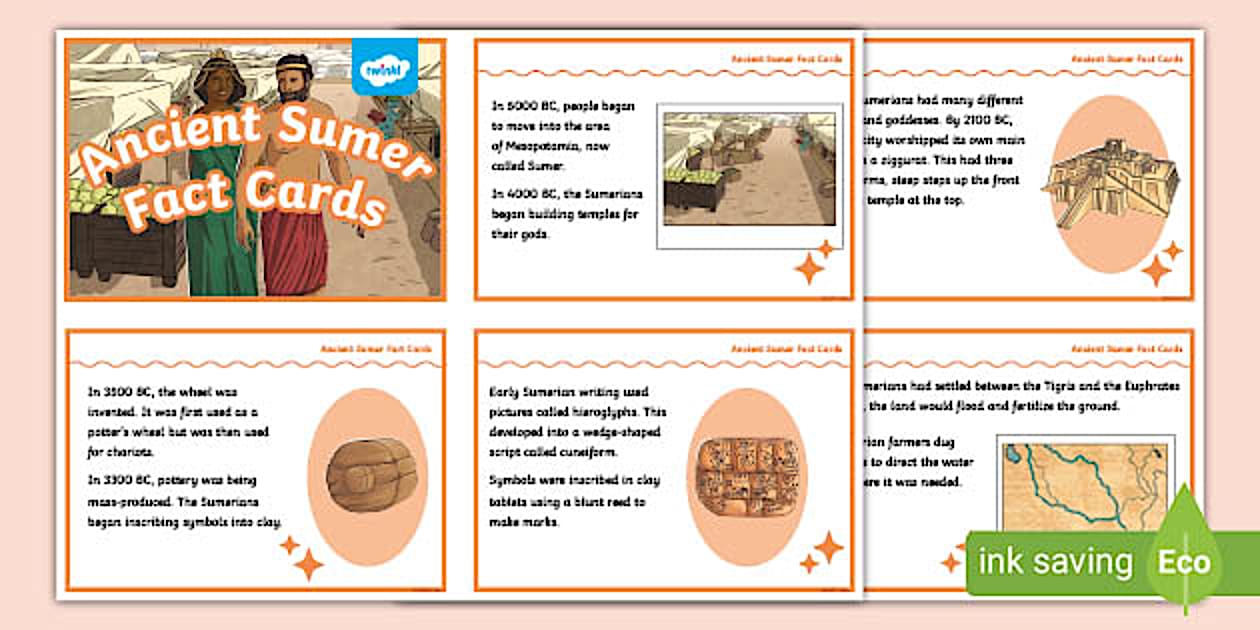 UKS2 Ancient Sumer Fact Cards (ティーチャーメイド)