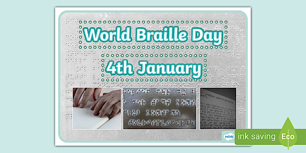 World Braille Day Photo Display Poster - Twinkl