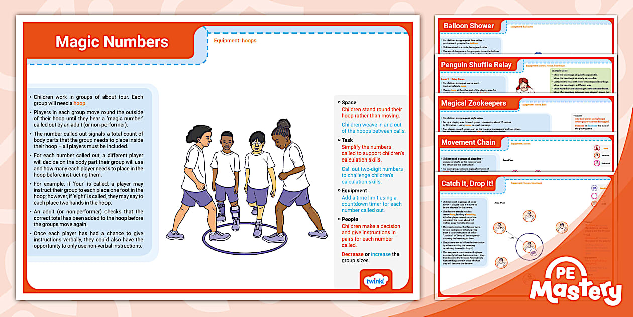 PE Mastery: Year 2 Teamwork Activities Pack - Twinkl