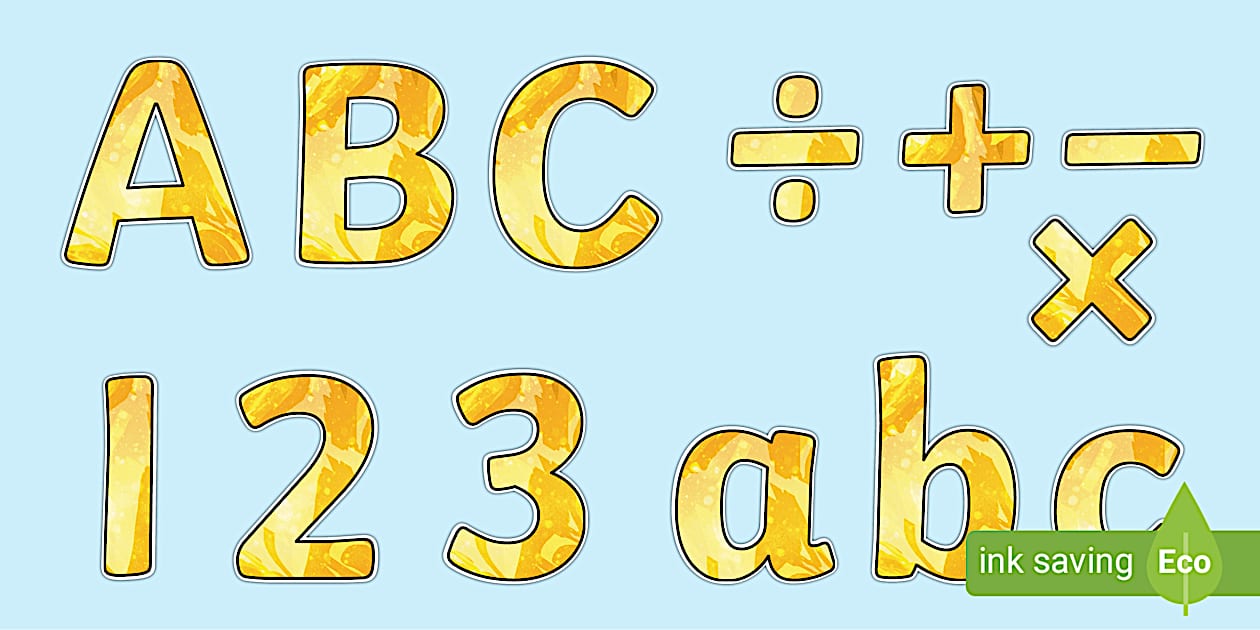 Gold Display Lettering (teacher made) - Twinkl