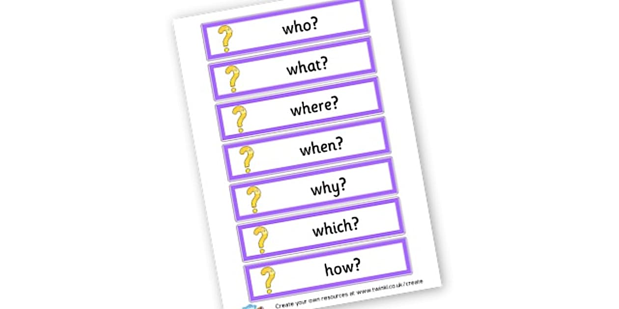 Question Words (teacher made) - Twinkl
