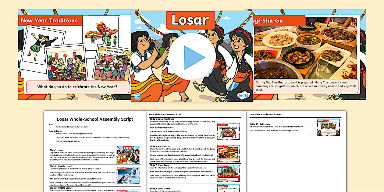 Losar Whole-School Assembly Pack (Teacher-Made) - Twinkl