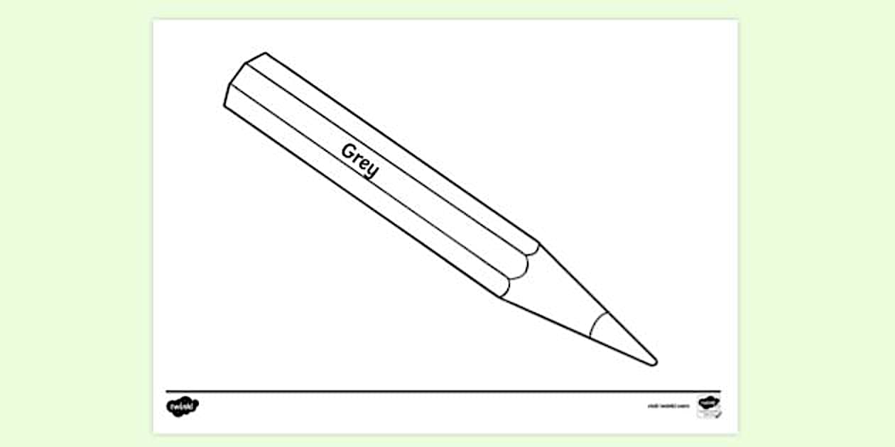 Grey Pencil Colouring | Colouring Sheets (teacher made)