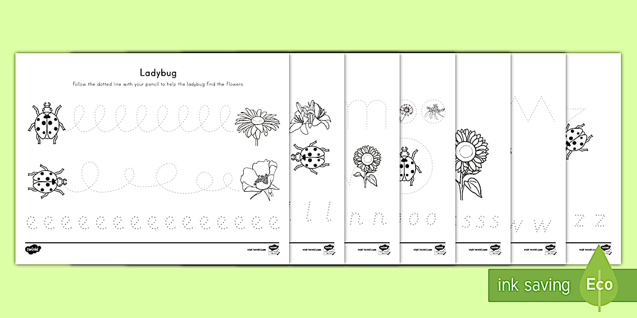 Ladybug Pencil Control Activity (teacher made) - Twinkl