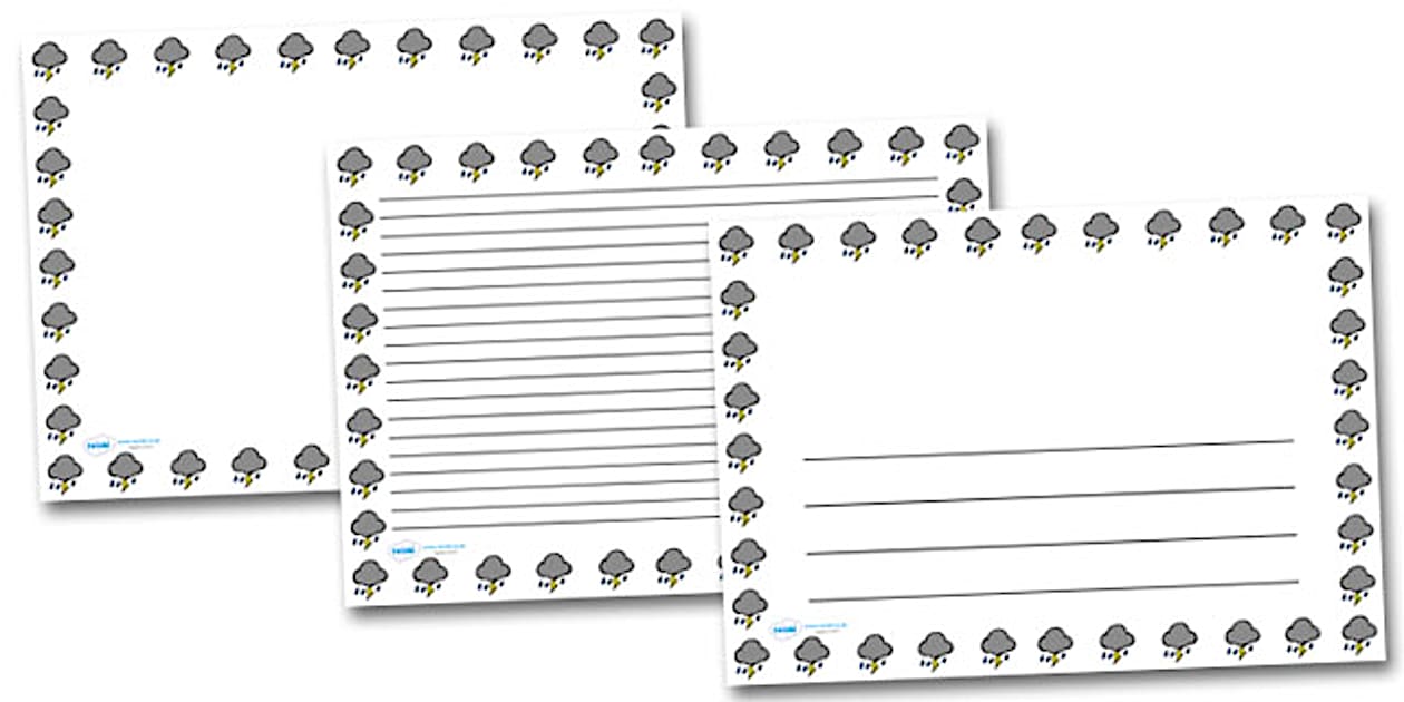 Thunder Cloud Landscape Page Borders- Landscape Page Borders