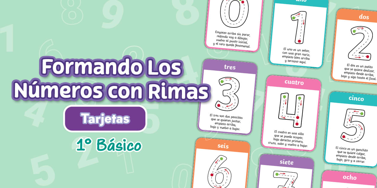 Tarjetas | Rimas | Formación de Números | Matemáticas