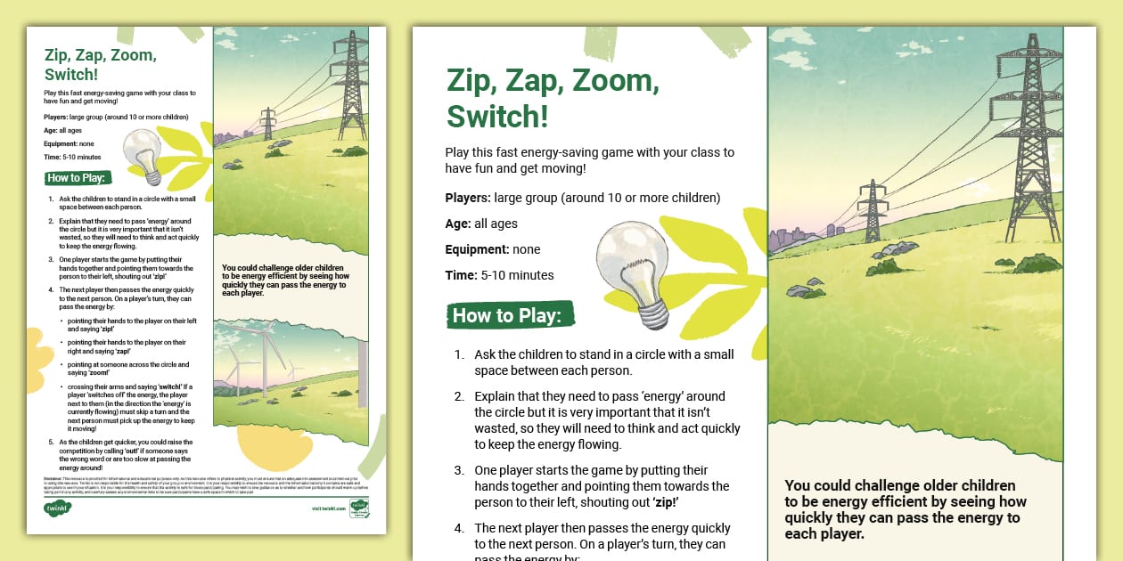 Zip Zap Boing Game | Sustainability | Twinkl | Mixed Ages