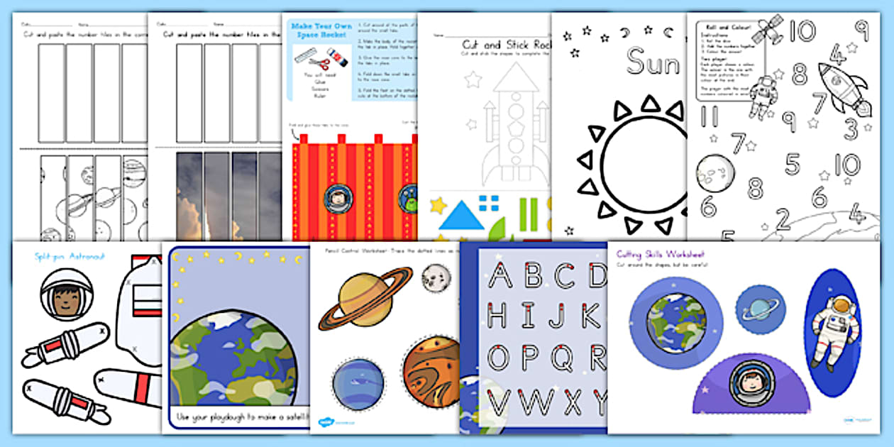 Space Themed Fine Motor Skills (Teacher-Made) - Twinkl