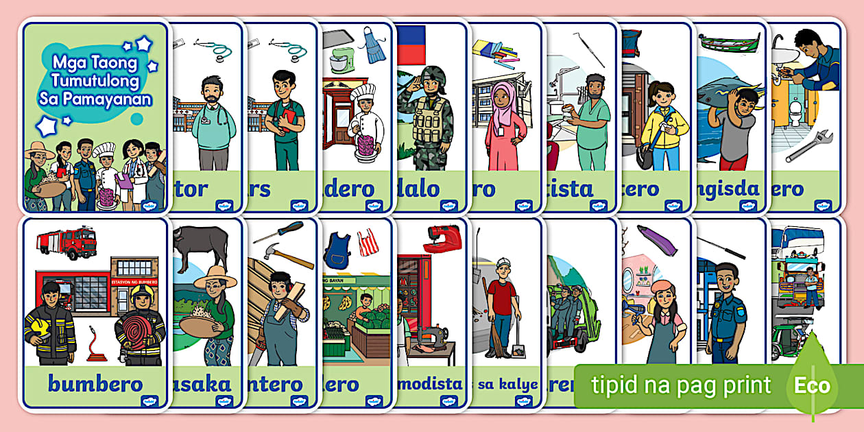 Mga Taong Tumutulong Sa Pamayanan | Kinder | Twinkl - Twinkl