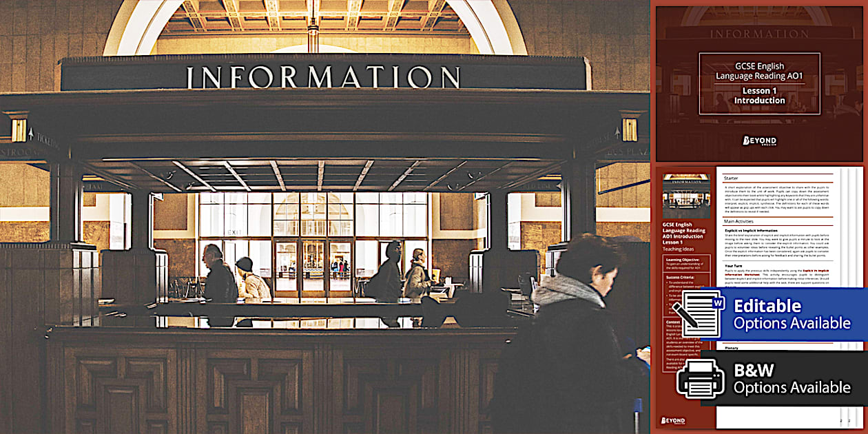 AO1 English Language Lesson 1 GCSE English Language | Beyond