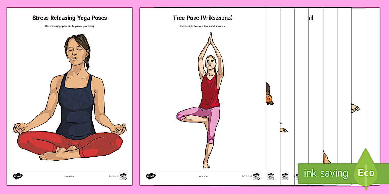 Stress Reducing Yoga Poses | Free Printable Yoga Posters