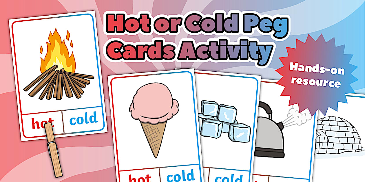 * NEW * Hot or Cold Peg Cards Activity