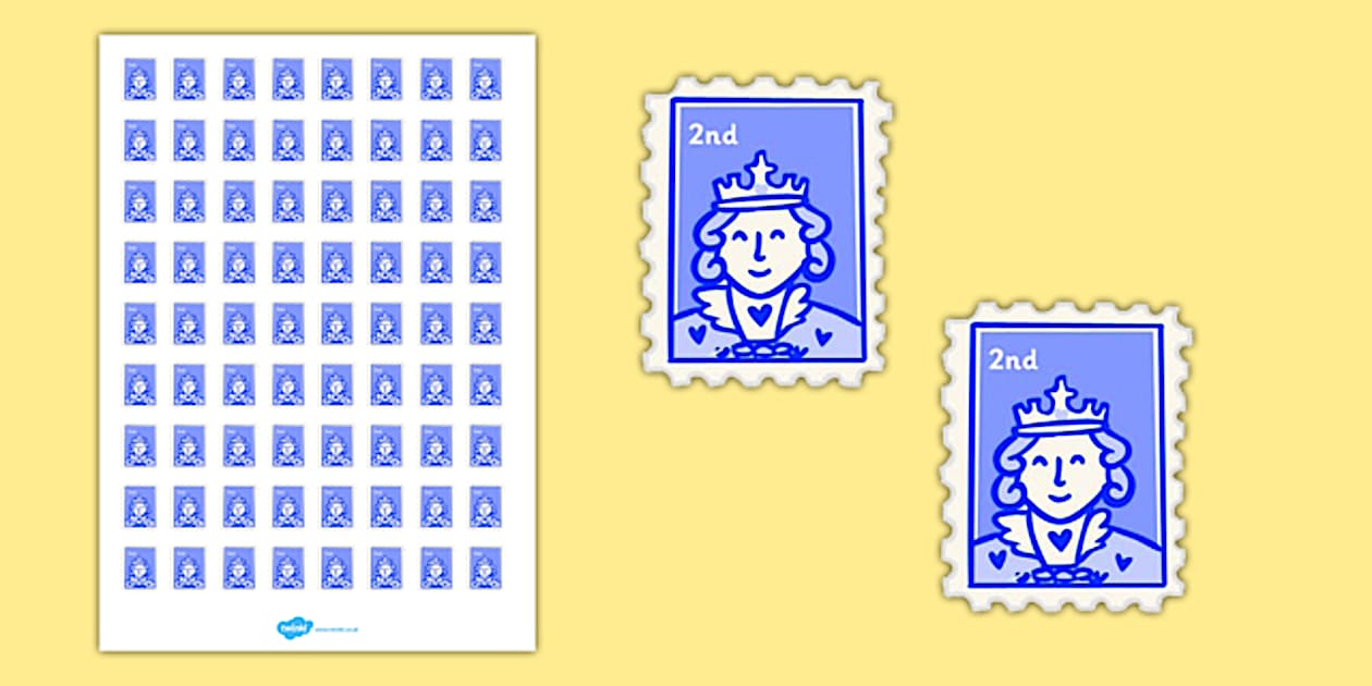 Post Office (Role Play) Second Class Stamps