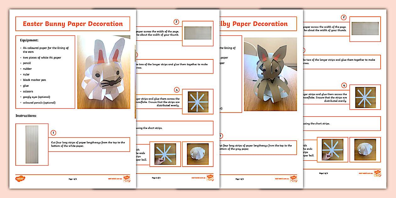 Easter Bunny and Bilby Decorations (teacher made) - Twinkl